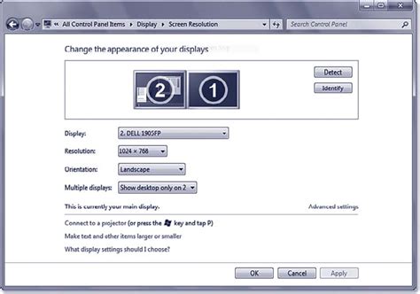 troubleshooting and installing dual monitors for windows 7