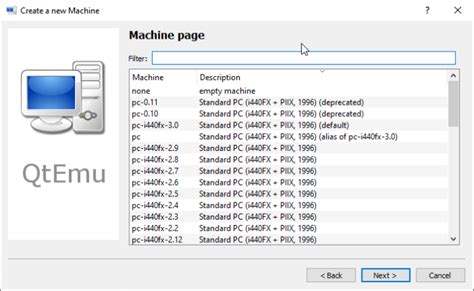 how to set up virtual machines with qemu gui on windows 10