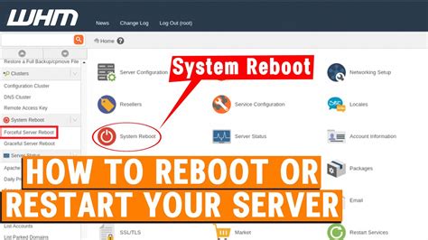how to reboot or restart your server youtube