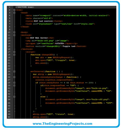 create webserver with esp8266 using spiffs the engineering projects