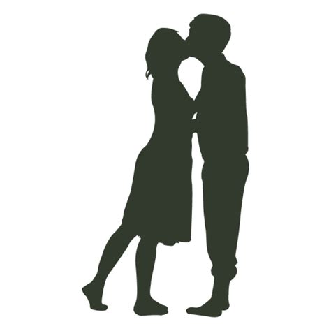 Design Png E Svg De Casal Se Beijando Em Uma Silhueta Apaixonada Para
