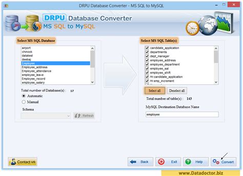 ms sql to mysql database converter software migrate tables rows columns