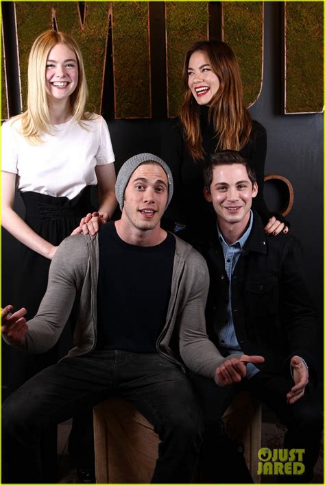 Elle Fanning Michelle Monaghan And Logan Lerman Promote Sidney Hall