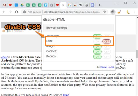 4 css disable chrome extensions to remove css from webpage