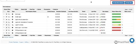 the test sets and runs module practitest