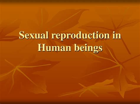 Ppt Sexual Reproduction In Human Beings Powerpoint Presentation Id