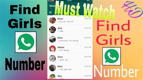 Find Girls Whatsapp Number Easy To Find Dont Miss Cb Technic