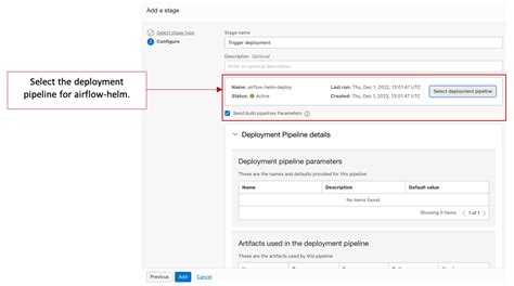 create oci devops pipelines for apache airflow and deploy it using helm