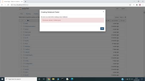 python 3 x jupyter notebook error permission denied