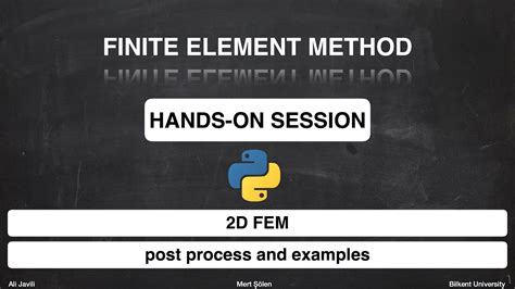2d fem in python post process and examples youtube