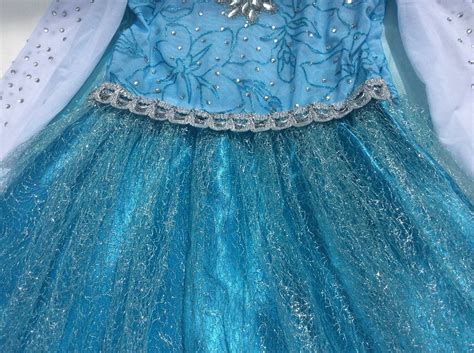 Nwt Frozen Inspired Blue Foral Elsa Dress Elsa Costume Ebay