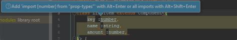intellij keeps warning for import prop types with reactjs and