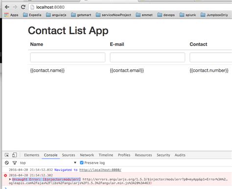 javascript getting error while using ngroute in angular js stack