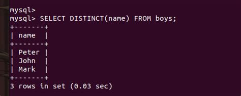 difference between unique and distinct in mysql mysqlcode