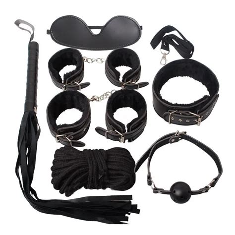 7 Pcs Set Bdsm Bondage Set Leather Fetish Adult Games Slave Game Sm