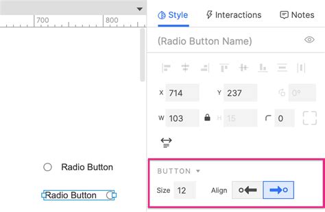 radio button widgets · axure docs