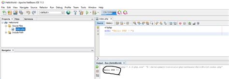 hello world program in php using netbeans tutorials24x7
