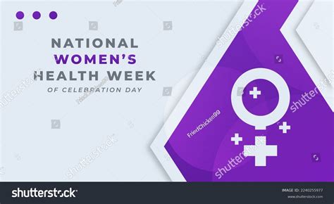 Happy National Womens Health Week Celebration Stock Vector Royalty