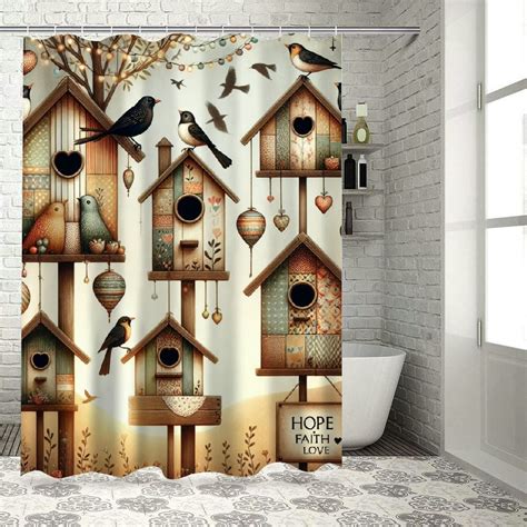 Dvbnli Shower Curtain Vintage Farmhouse Inspirational Love Country Pip