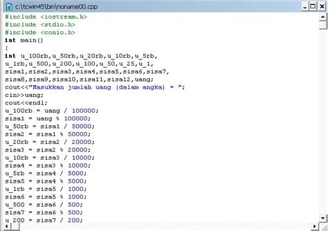 contoh database c visual basic java divide the money in various