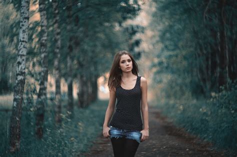 Wallpaper Sunlight Trees Women Outdoors Model Depth Of Field