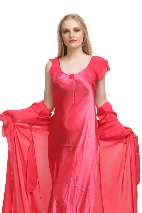 Pink Satin Nightgown Surly Night Gown Gowns Satin