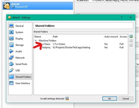 dockerfile unable to share mount volume with docker toolbox on