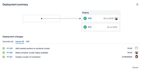 see jira issues in your deployments bitbucket cloud atlassian support