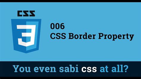 006 css border property youtube