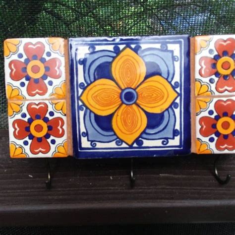 100 Pieces Mexican Talavera Tiles Handmade Green Mixed Designs Etsy