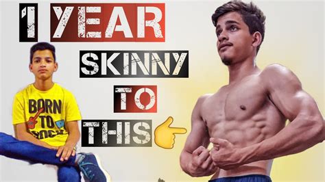 My 1 Year Body Transformation Naturally Youtube