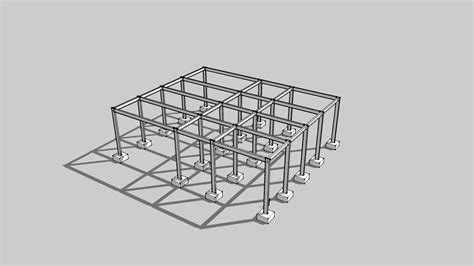 steel frame structure sketchup youtube