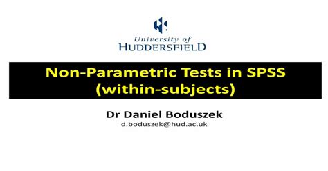 Non Parametric Tests In Spss Within Subjects · Non Parametric Tests