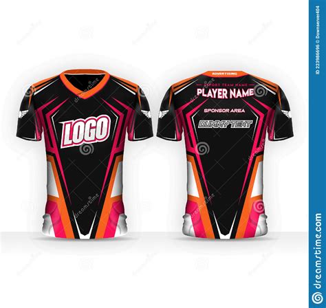 E Sports Jersey For Ladies With Pink And Orange Color Style Short