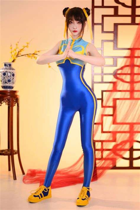 Us 41 99 Street Fighter Chun Li Bodysuit Zentai Jumpsuit Cosplay
