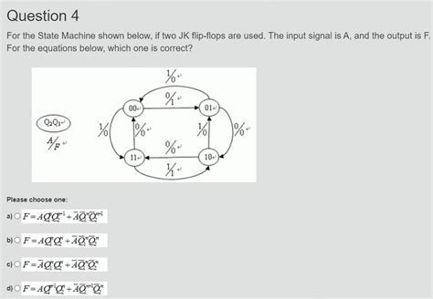 solved question 4 for the state machine shown below if two