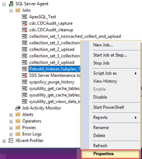 how to set email notifications for sql server index defragmentation jobs