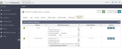 how to enable modsecurity on ols openlitespeed