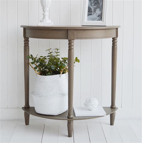 newport french grey console narrow hall table 30cm deep small