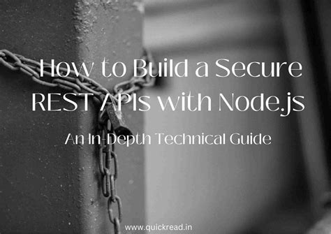 how to build a secure rest apis with node js an in depth technical