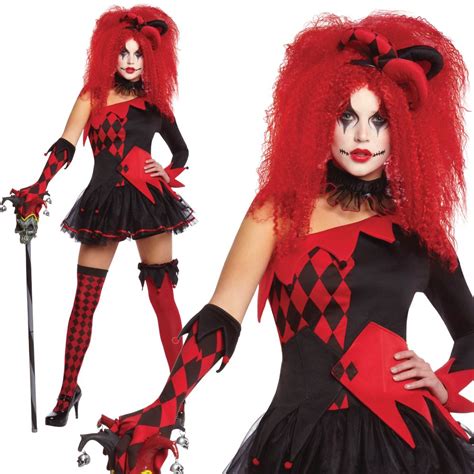 Couples Idea Halloween Jester Costume Harlequin Sexy And Scary Ebay