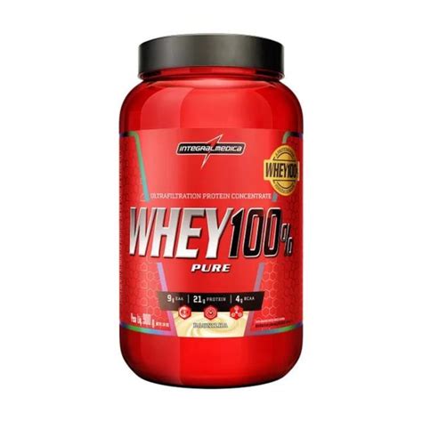 Whey 100 Pure Baunilha Pote 900g Integralmedica Suplementos