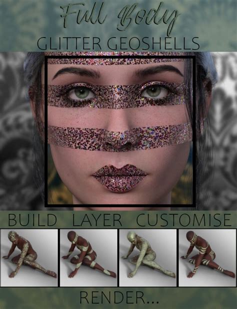 Full Body Glitter Geoshells For Genesis 9 Daz3d