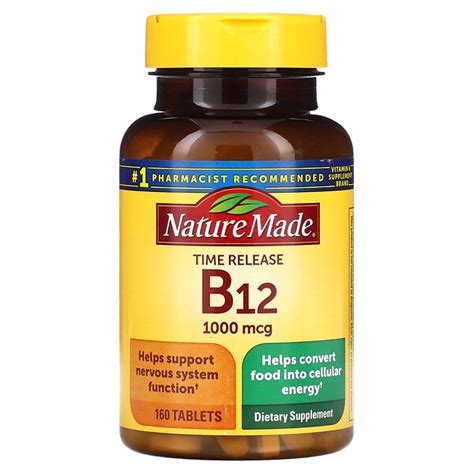 Nature Made B12 Time Release 1 000 Mcg 160 Tablets