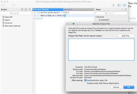on layout enter if filename prompt to save as clone scripting