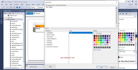 alternate row colors in ssrs sql skull