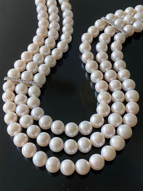 Freshwater Pearls Necklace High Lustre Womens Fashion Jewelry