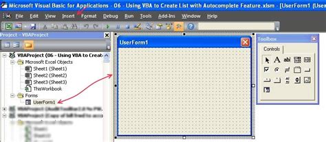 using userform and vba to get dynamic data validation