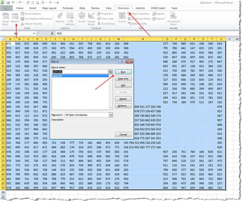 excel vba split strings in a range at a white space considering all