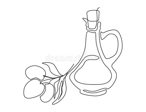 Continuous Line Drawing Olive Oil Stock Illustrations 253 Continuous